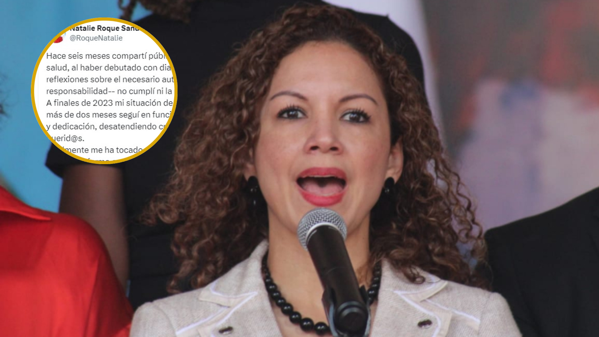 Natalie Roque se aparta temporalmente de la Secretaría de DDHH
